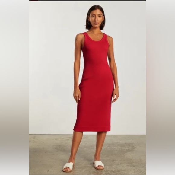 Everlane | Dresses | Everlane Ribbed Tank Dress Midi Organic Cotton ...